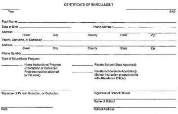 Certificate of Enrollment Sample | Certificate Of